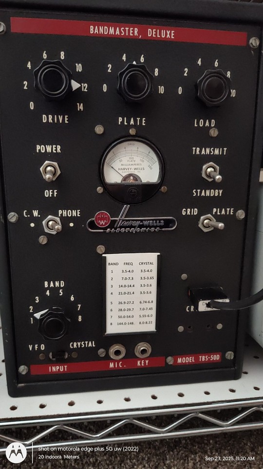 Harvey-Wells TBS-50D Bandmaster Deluxe Transmitter w/ VFO -Tested and ...