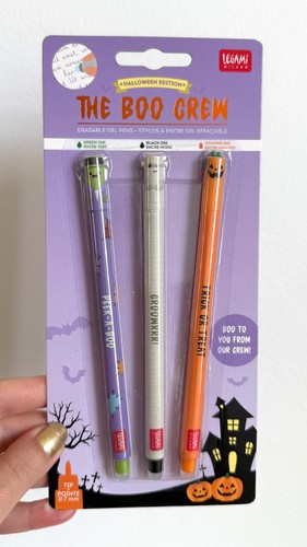 Legami Boo Crew Erasable Gel Pens – Halloween Set – Discontinued & Rare ...