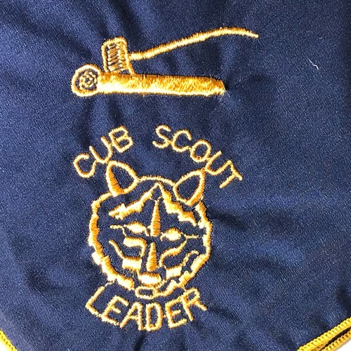 Cub Scout Leader Wood Badge Trained Navy w/ Embroid Neckerchief Bdr ...