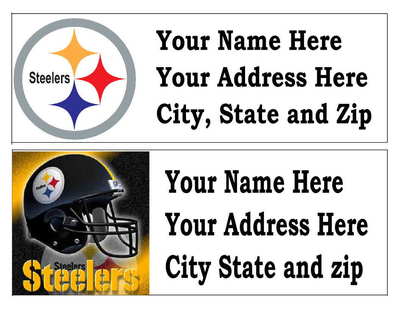 60 PITTSBURGH STEELERS RETURN ADDRESS LABELS MANY CHOICES | eBay