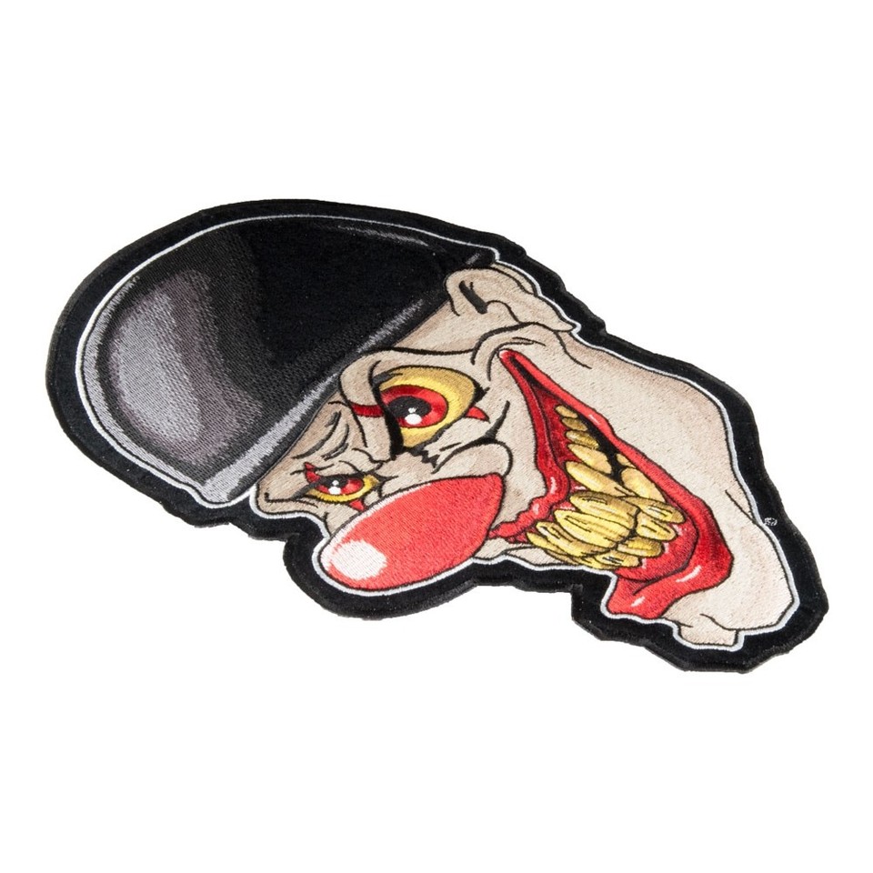 Crazy Face Clown Biker Patch, Large Back Patches | eBay