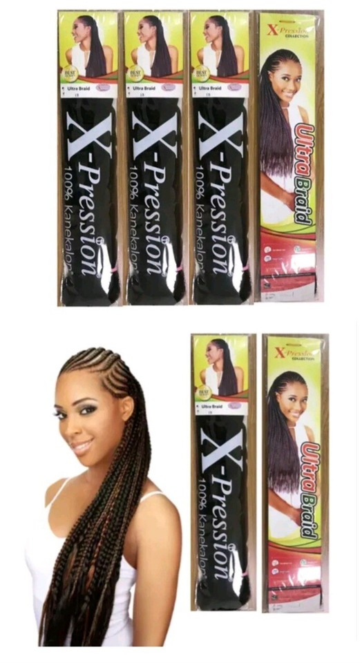X-pression Xpression Expression 82" Ultra Braiding Hair 10 packs color ...