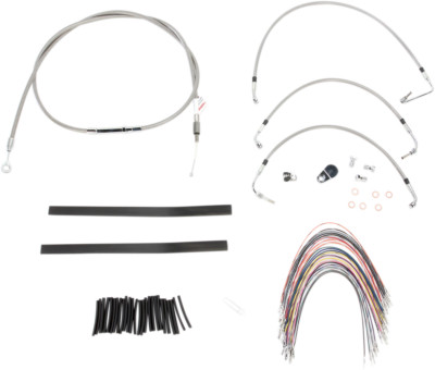 Burly Stainless Braid 13in. Bagger Bars Cable and Brake Line Kits B30 ...