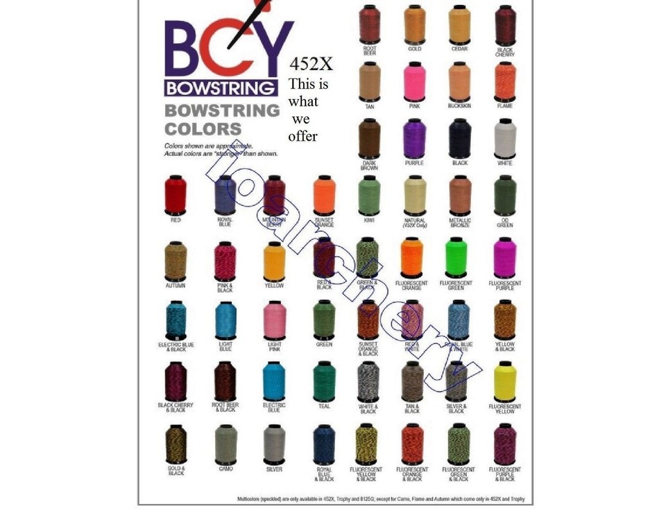 8125 BCY BOW STRING MATERIAL 1/8 LB SOLID COLORS | eBay