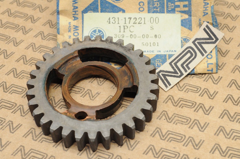 NOS Yamaha 1974-75 YZ250 YZ360 Second 2nd Wheel Gear 31T 431-17221-00 ...