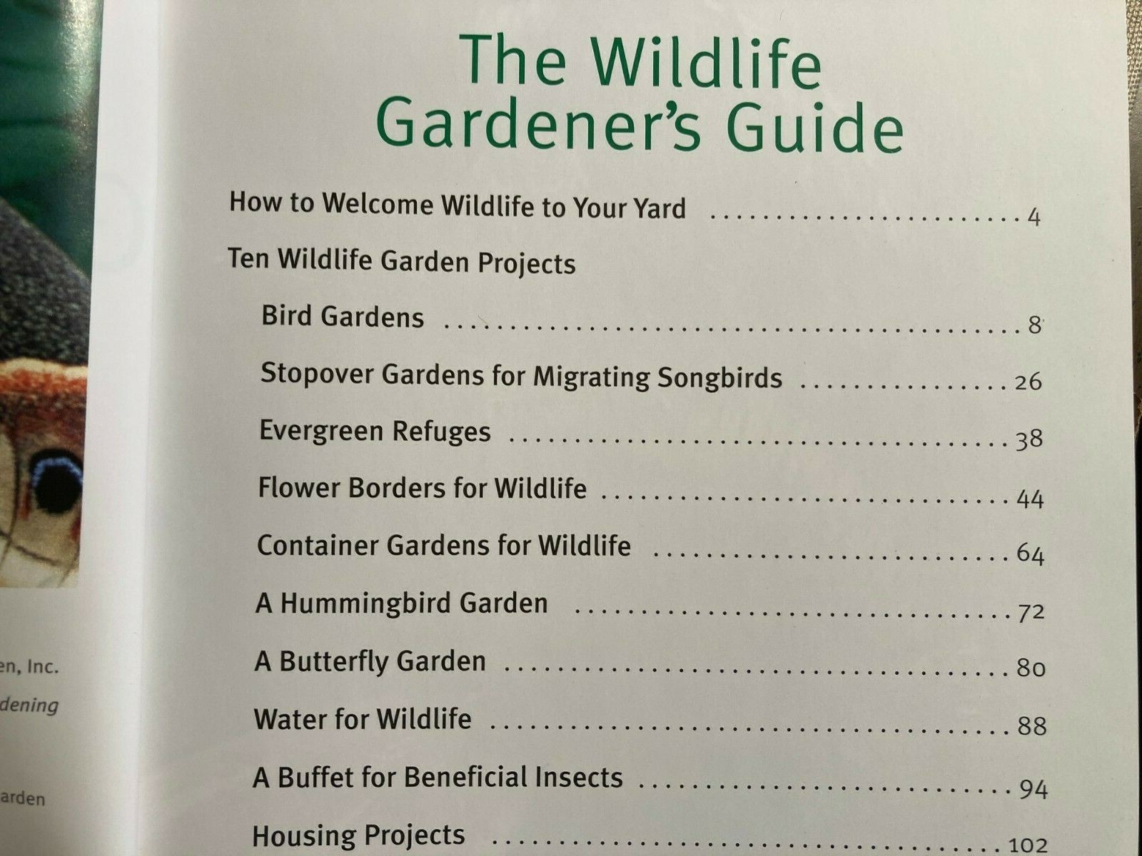 THE WILDLIFE GARDENER`S GUIDE, BROOKLYN BOTANIC GARDEN GUIDE, BY JANET ...