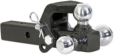Black Tri Ball Hitch with Pintle Hook Versatile Towing System 10000 lb ...