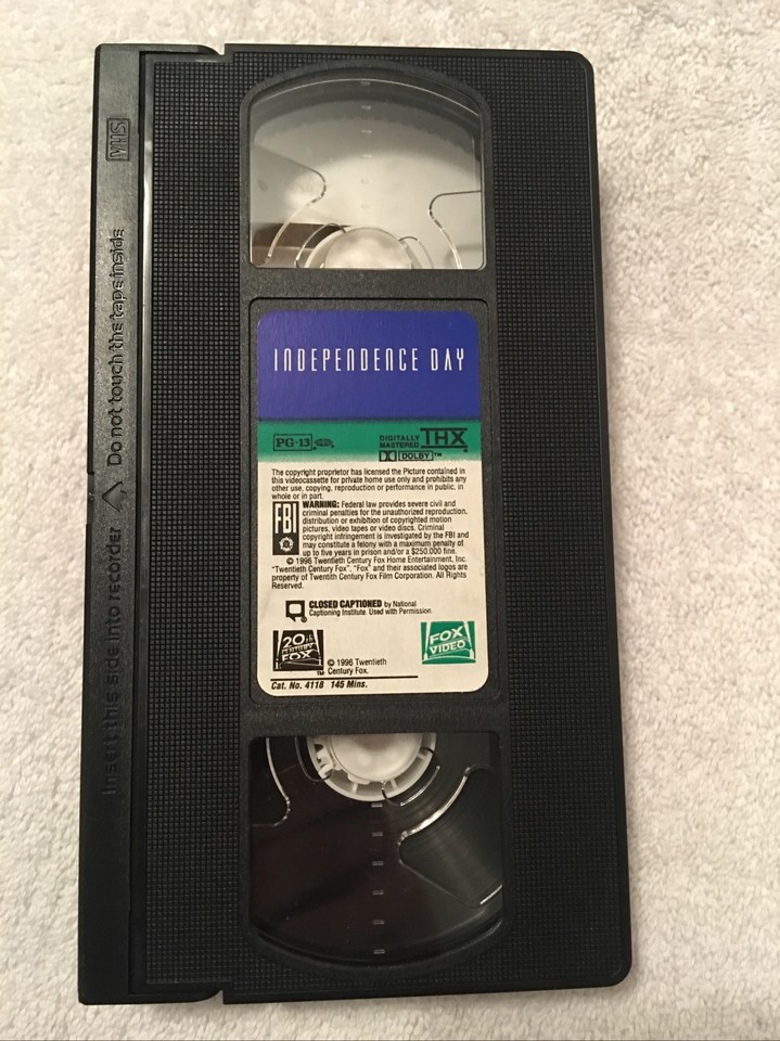 Independence VHS VCR Video Tape Used Movie Jeff Goldblum Will Smith ...