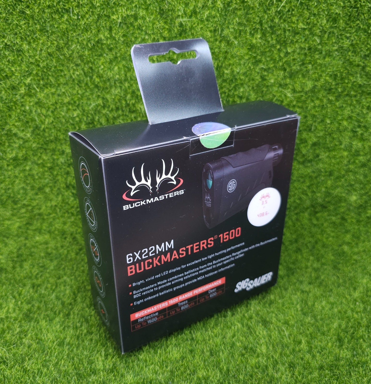 Sig Sauer #SOK15601 BuckMasters 1500 Laser Rangefinder 6x22 IPX4 Red ...
