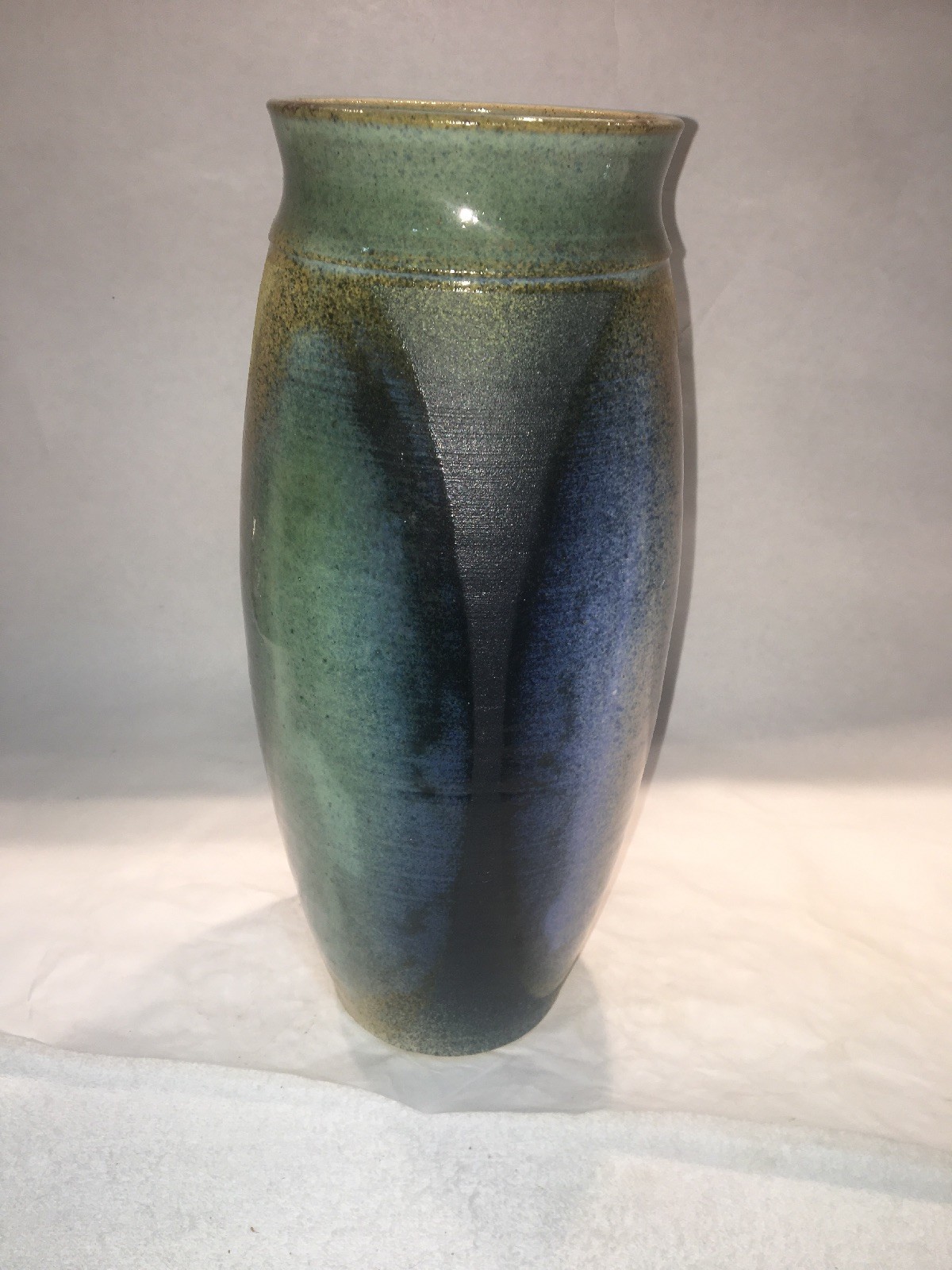 A Lee Segal studio ceramic Art Pottery 11.25” Vase (Rhode Island artist ...