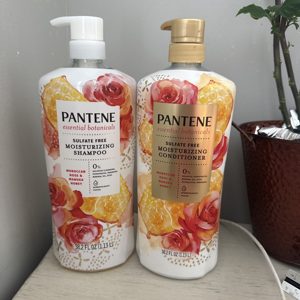 Pantene Essential Botanicals Moisturizing Shampoo & Conditioner 38.2oz ...