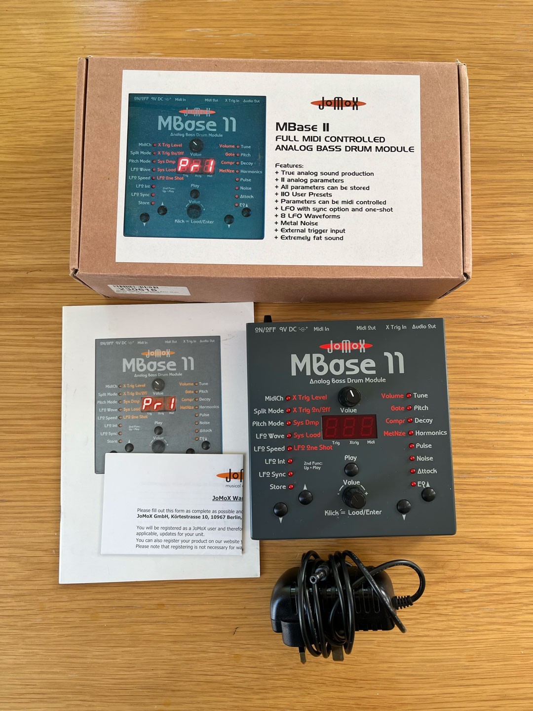 JoMoX MBase 11 Analog Bass Drum Module Kick Synth - Boxed, Manual, PSU ...