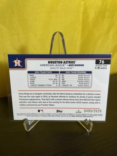 2025 Topps Series One - Houston Astros Gold Team Card #/2025 SP | eBay