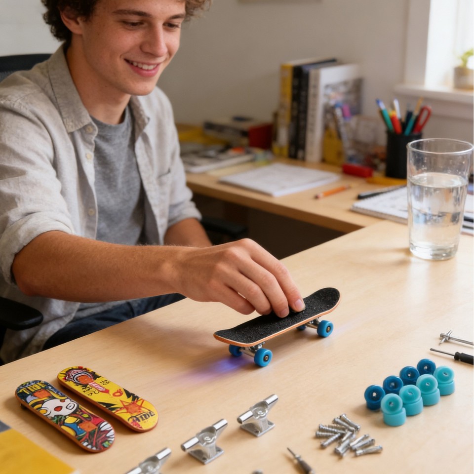 Finger Skateboard Fingerboard Toy Set Realistic Mini Skateboards For ...