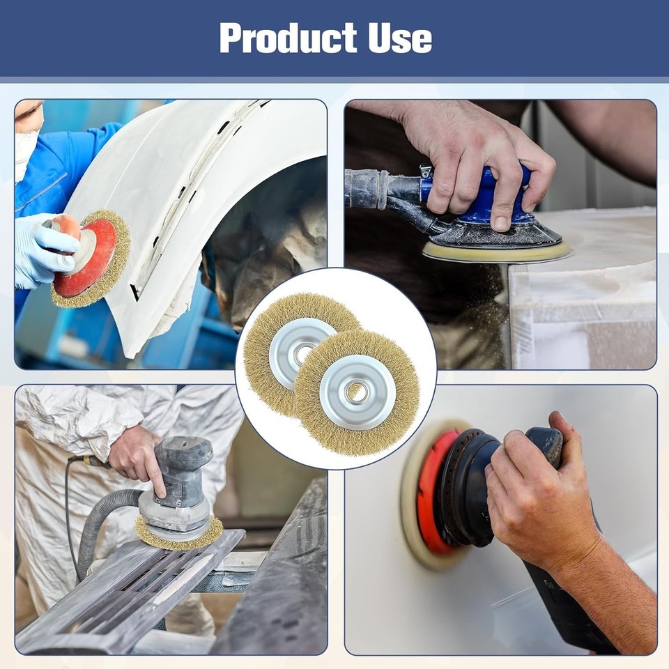 2Pcs Patio Cleaner Wire Brush for Ryobi RAC814 Replacement Wire Wheel ...