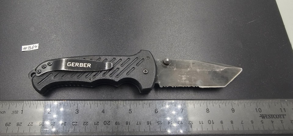 Gerber 06 FAST Assisted Folding Knife, Black Tanto Combo Blade, G10 ...