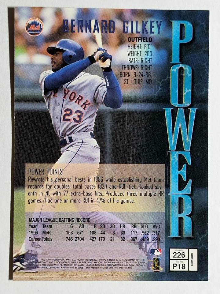 1997 Finest #226 Bernard Gilkey B | eBay