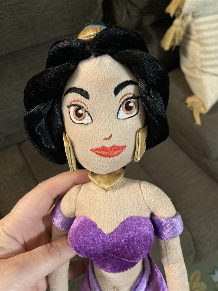 Disney Store Aladdin Princess Jasmine Plush Doll Purple with Crown 👸👑🐅 ...