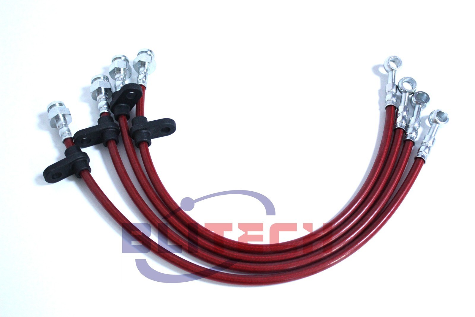 Blitech Braided Stainless Steel Front &Rear Brake Lines 1999-2000 Honda ...