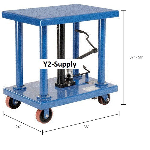 NEW! Work Positioning Post Lift Table Foot Control 6000 Lb. Cap 36x24 ...