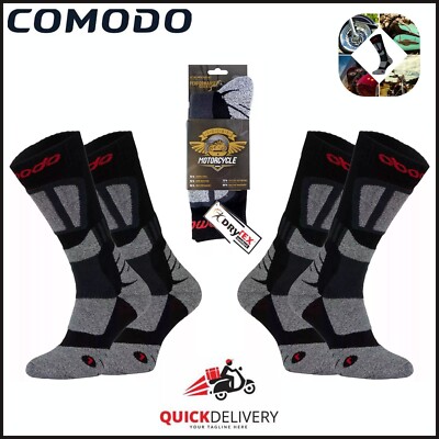 COMODO - Motorcycle Boot Socks | Short Summer Motorbike Socks | Mens ...
