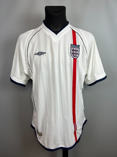 ENGLAND 2001 2003 HOME SHIRT FOOTBALL SOCCER JERSEY UMBRO MENS SIZE XL ...