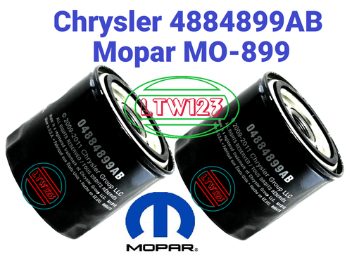 (2) Chrysler Jeep Dodg MO-899, 4884899AB, FL820, V4651, PH2, WIX 57899 ...