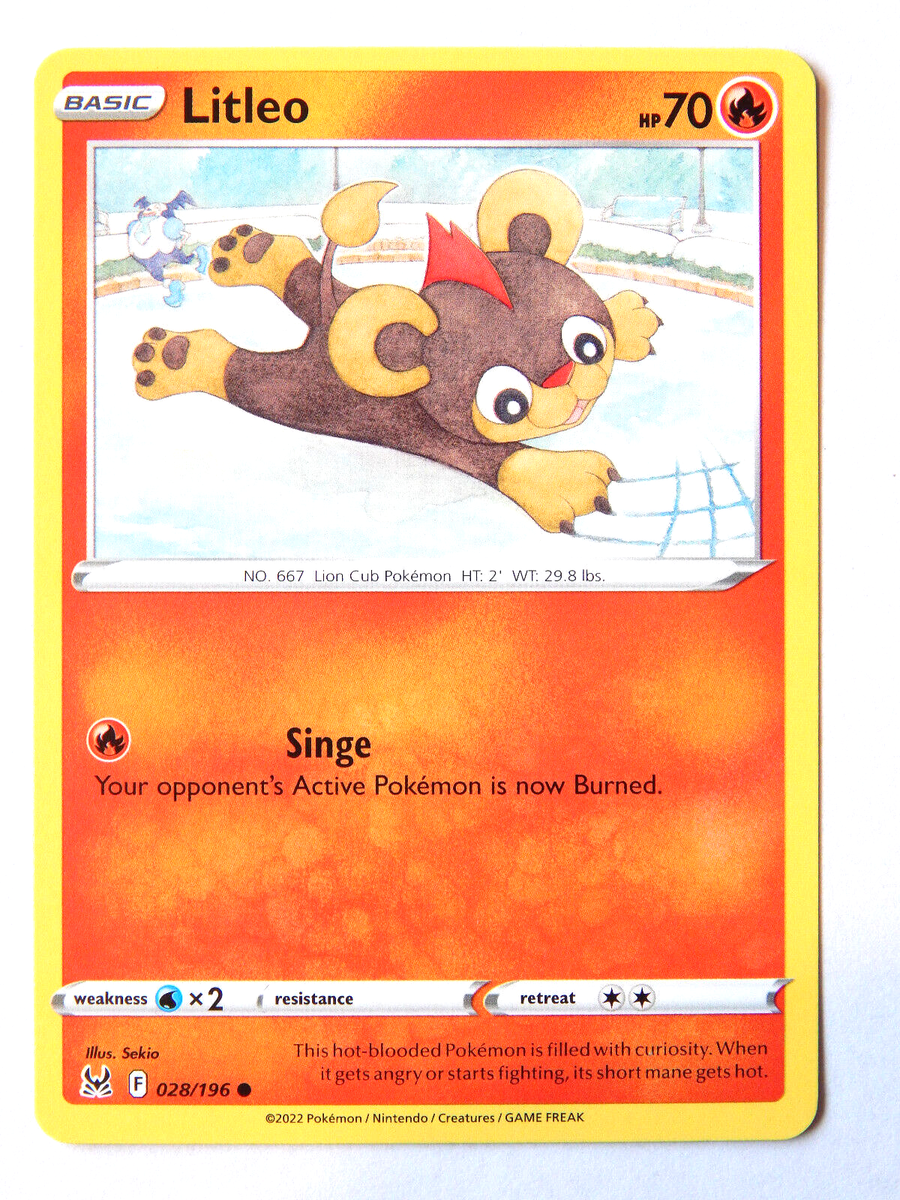 Pokemon Litleo Card