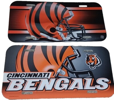 Cincinnati Bengals Plastic Set Of (2) License Plate WINCRAFT New NFL ...