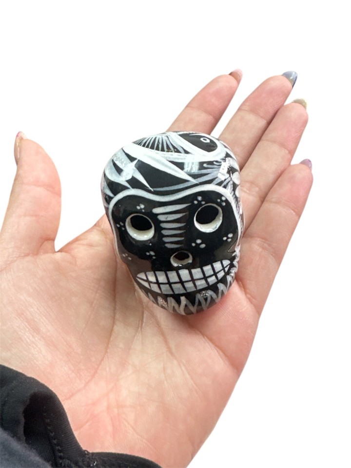 5PC WHOLESALE SET MINI CERAMIC SKULLS, MADE IN MEXICO, DIA DE MUERTOS ...