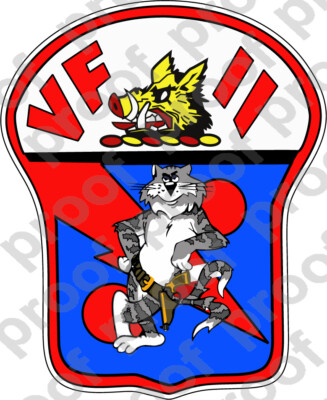 STICKER USN VF 11 FIGHTER SQUADRON TOMCAT A | eBay