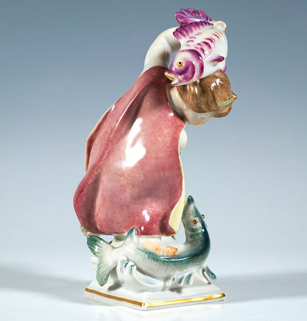 MEISSEN FIGUR TIER KREISZEICHEN " FISCH " ZODIAC SIGN PISCES H. THEIN ...