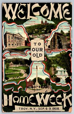 Troy New York~Multiview~“To Our Old” Welcome Home Week~1908 Postcard | eBay