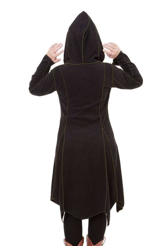 Psy Trance Clothing, Hippy Jacket, Pixie Goth Boho Cloak Jacket XXL ...