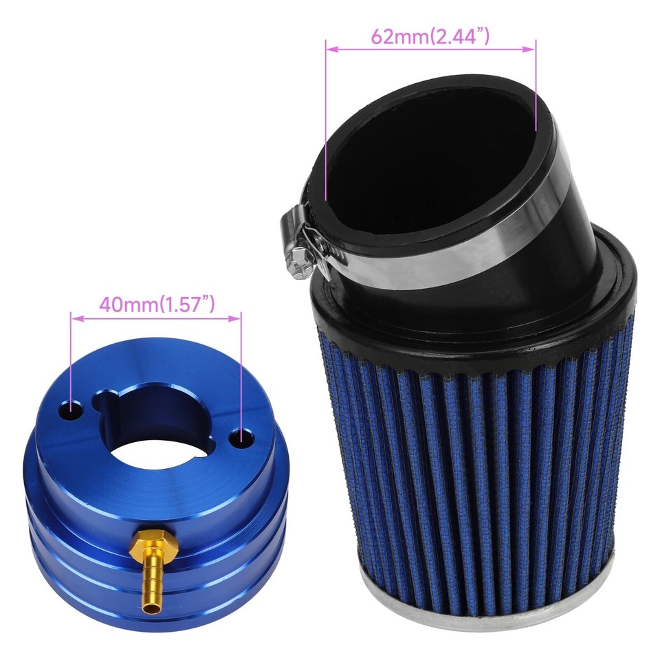 Blue 62mm Air Filter Adapter Kit For Predator 79cc 97cc 80cc 105cc 2 ...