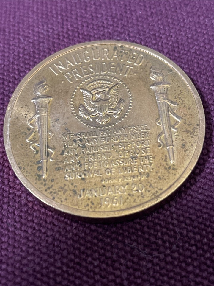 John F. Kennedy Inaugurated President Commemorative Coin - January 20 ...