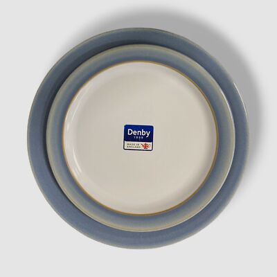 Denby Blue Natural Denim Dinner Plate & Salad Plate Set | eBay