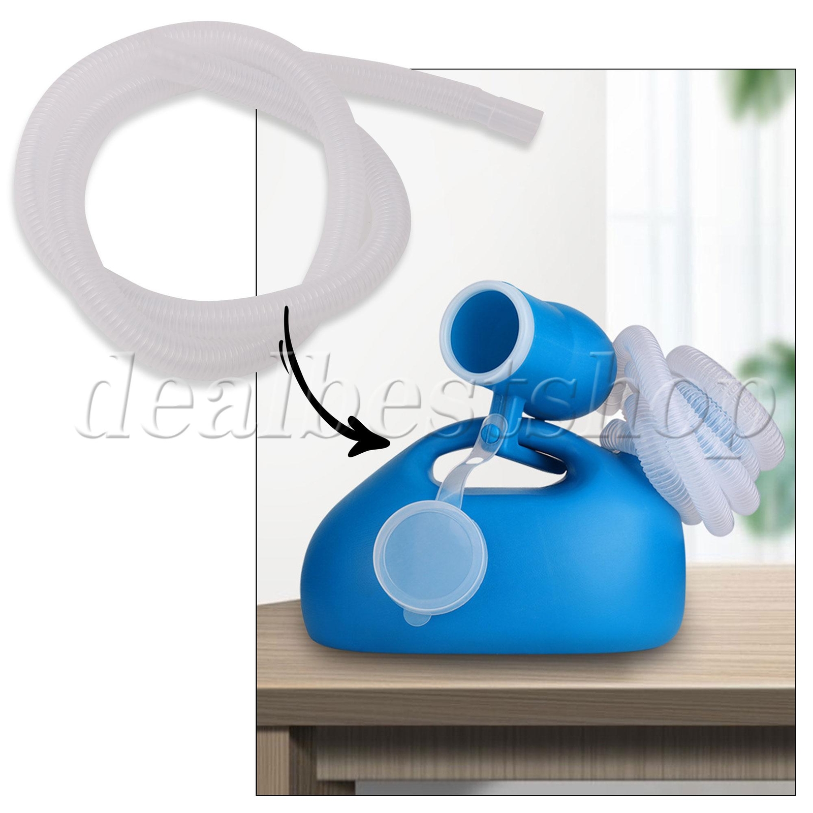 2 Pieces 1.2m Length Urinals Replacement Hose Tube for Men Spill Proof ...