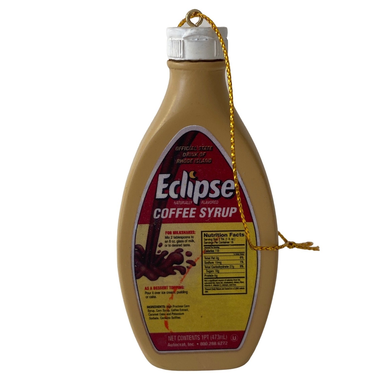 coffee syrup Christmas ornament my little town eclipse 3.25in Rhode ...