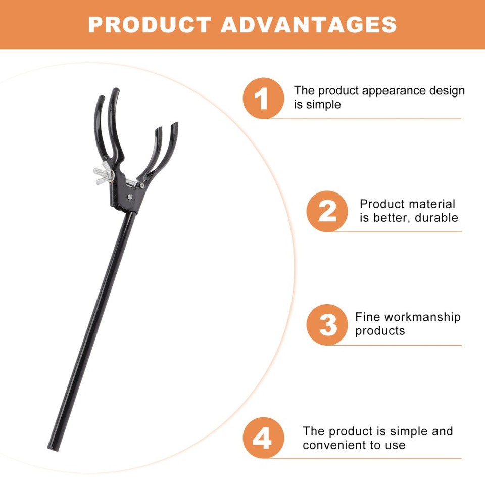 Labs Clamp 4-Prongs Clamp Holder Adjustable Flask Clip Clamp Test Tube ...