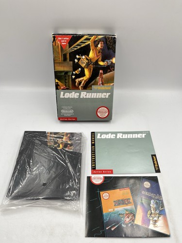 Vintage Nintendo NES LODE RUNNER GAME W/ Original Box, Manual, Poster ...