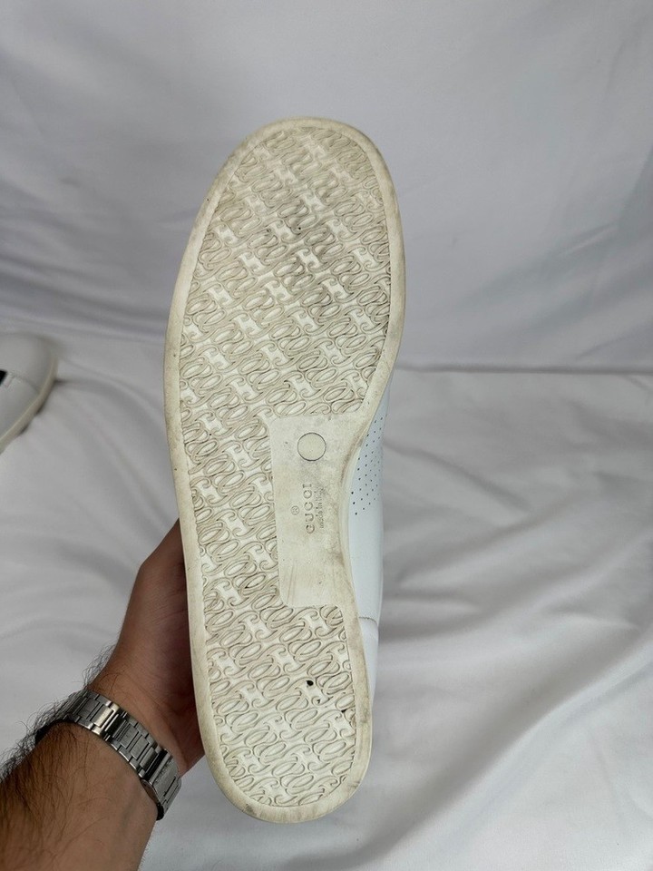 Gucci Leather Web Sneakers Size 12.5 G SPB-MS 351084 | eBay