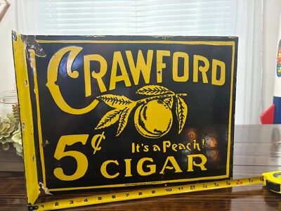 Crawford it’s a Peach! Porcelain Flange sign Ingram Richardson Beaver ...