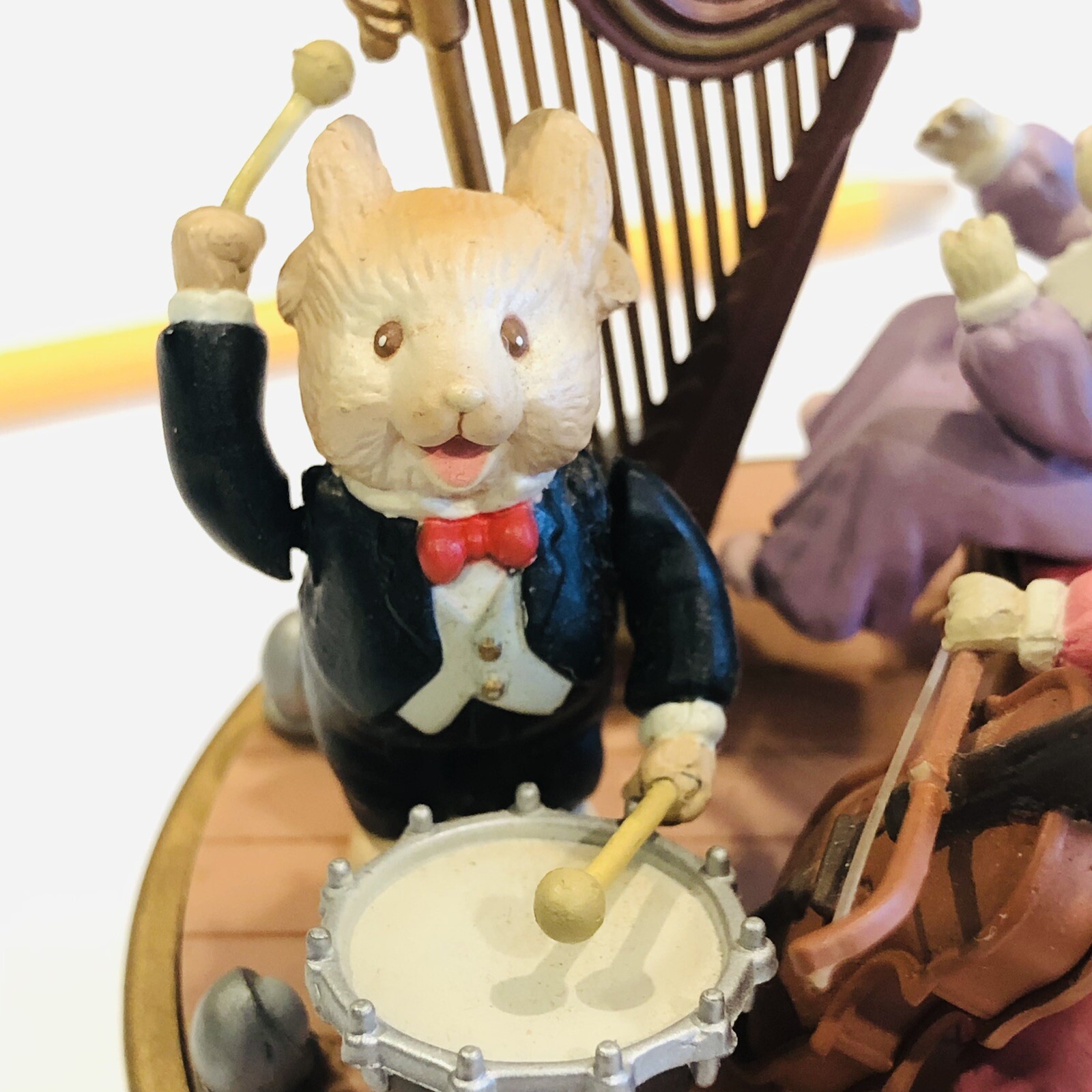 VTG ENESCO ANIMATED MUSIC BOX MICE TRIO PLAYING MUSICAL INSTRUMENTS ...