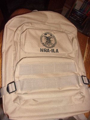 NRA-ILA Embroidered Eagle Emblem Beige Backpack NWOT Members TAN | eBay