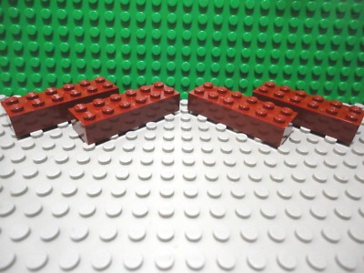 Lego 4 Dark Red 2x6 brick block NEW | eBay