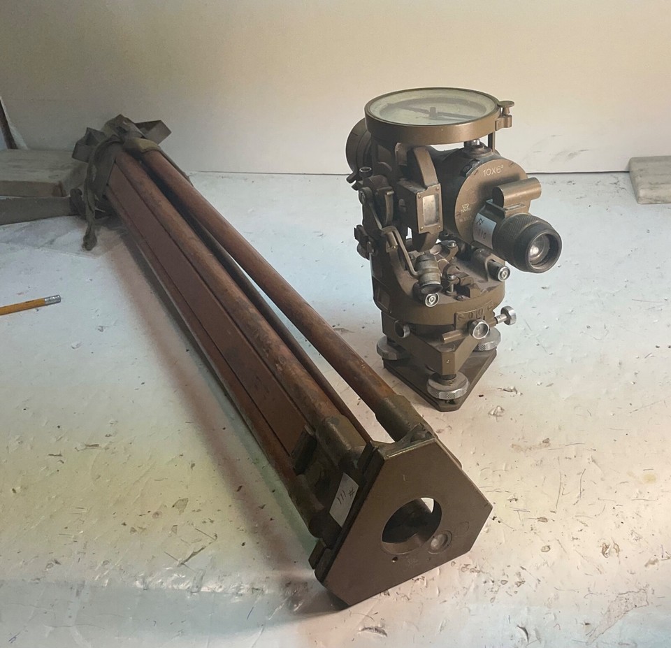 #111 ORIGINAL JAPANESE WW2 WOODEN MILITARY OPTICS TRIPOD - EXTENDS TO ...