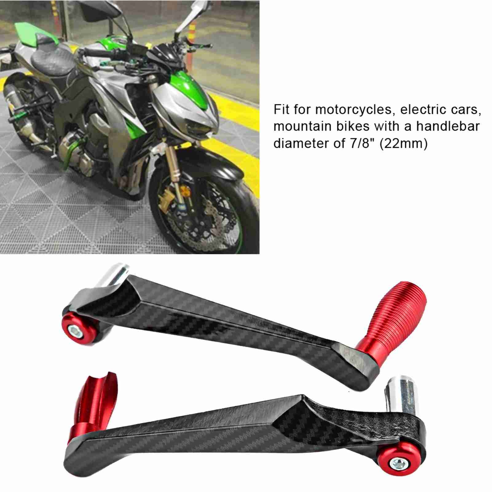 (Red)Clutch Lever Guard Handlebar Protector Handlebar For Motorcycle ...