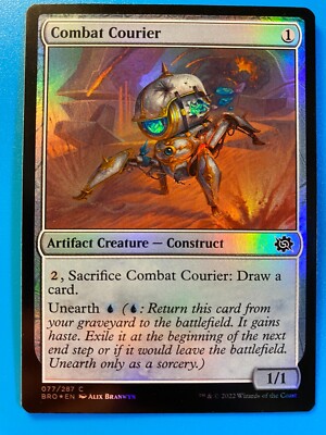 MTG 1x FOIL Combat Courier The Brothers' War Pauper Magic the Gathering ...