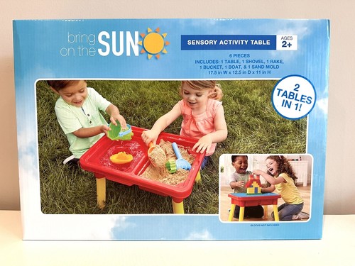 Sand & Water Sensory Activity Kids Table 2 Tables in One Inside Outside ...